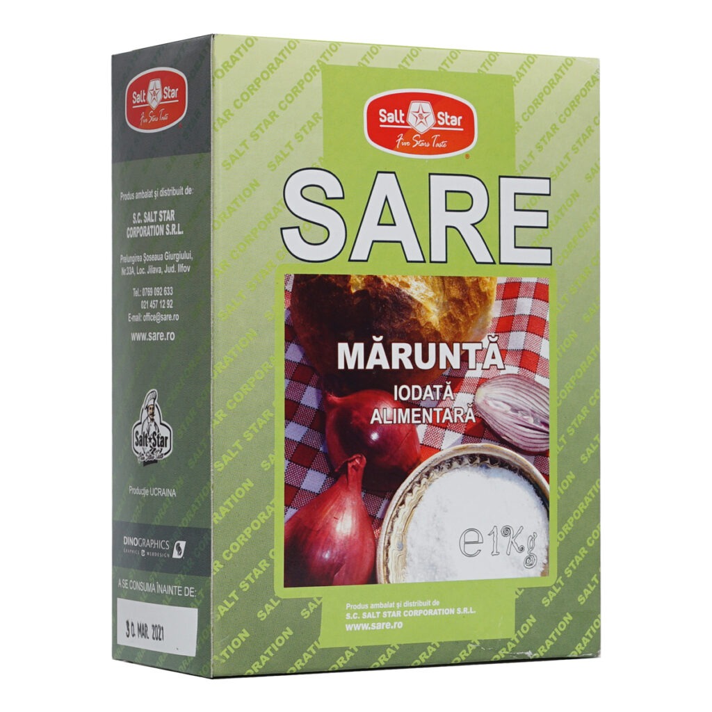 Sare mărunta iodată cutie de 1kg - Salt Star Corporation